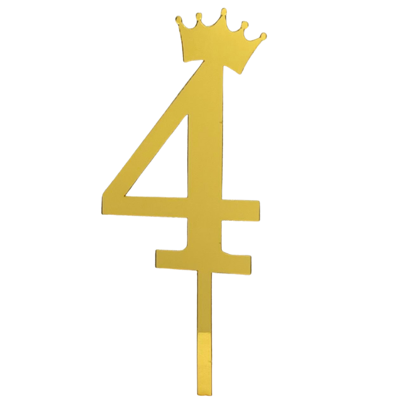 Nr.4 Cake Topper – 1st – Cocodrip - Tårta & Baktillbehör