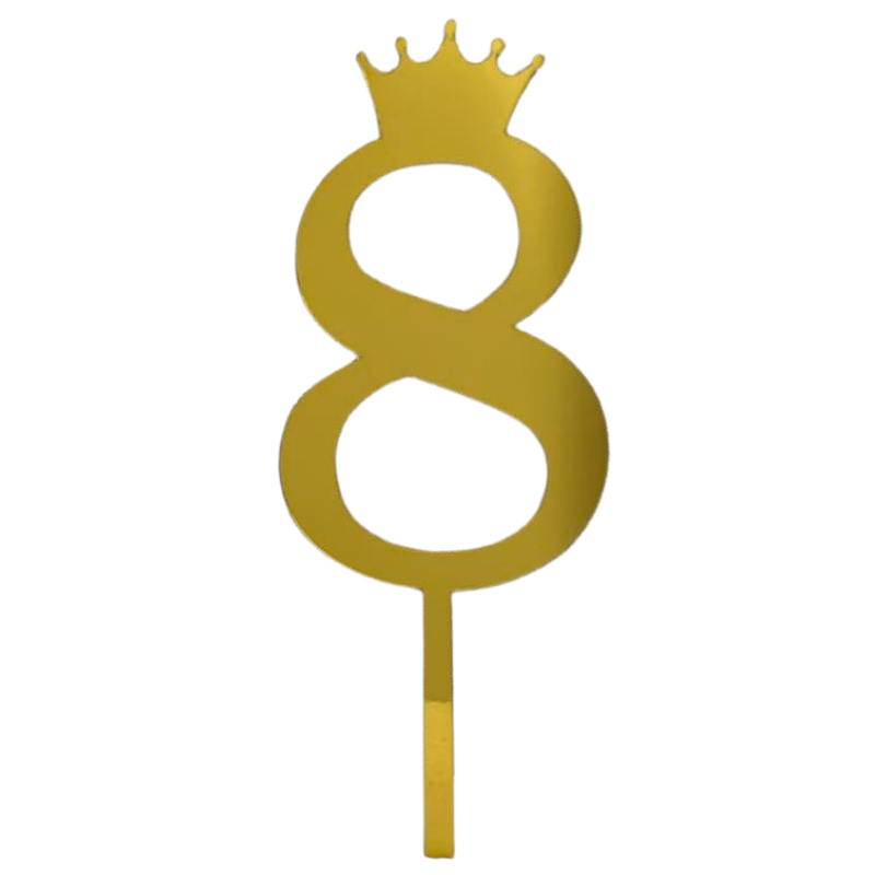 Nr.8 Cake Topper – 1st – Cocodrip - Tårta & Baktillbehör